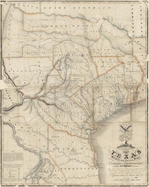 Map of Texas with Parts of the Adjoining States, 1836