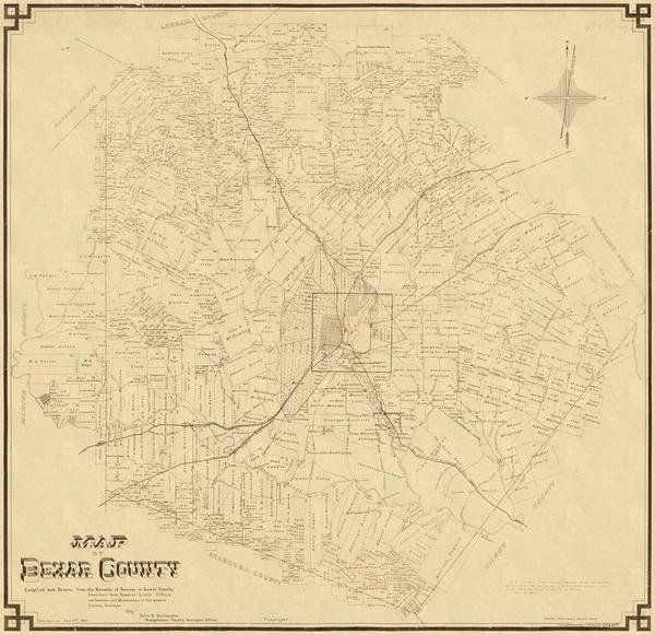Map of Bexar County, 1887