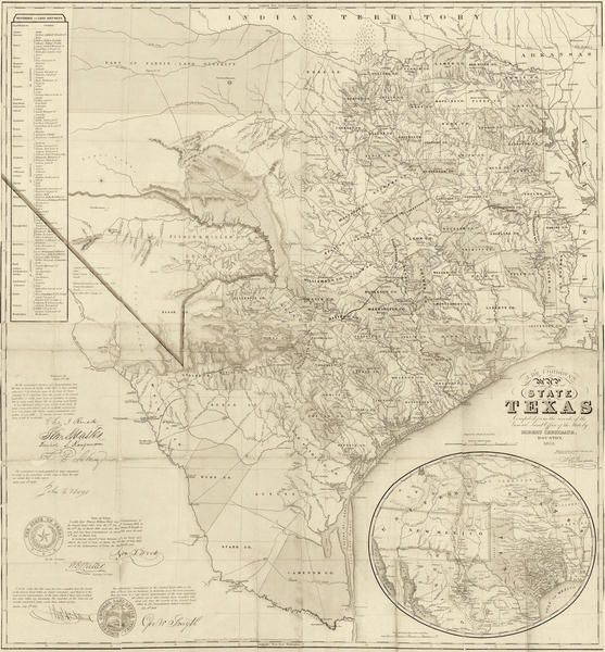 Map of the State of Texas Compiled from the records of the