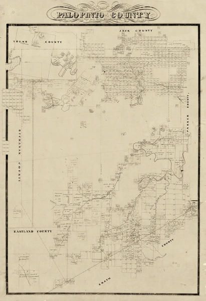 Map of Palo Pinto County 1856